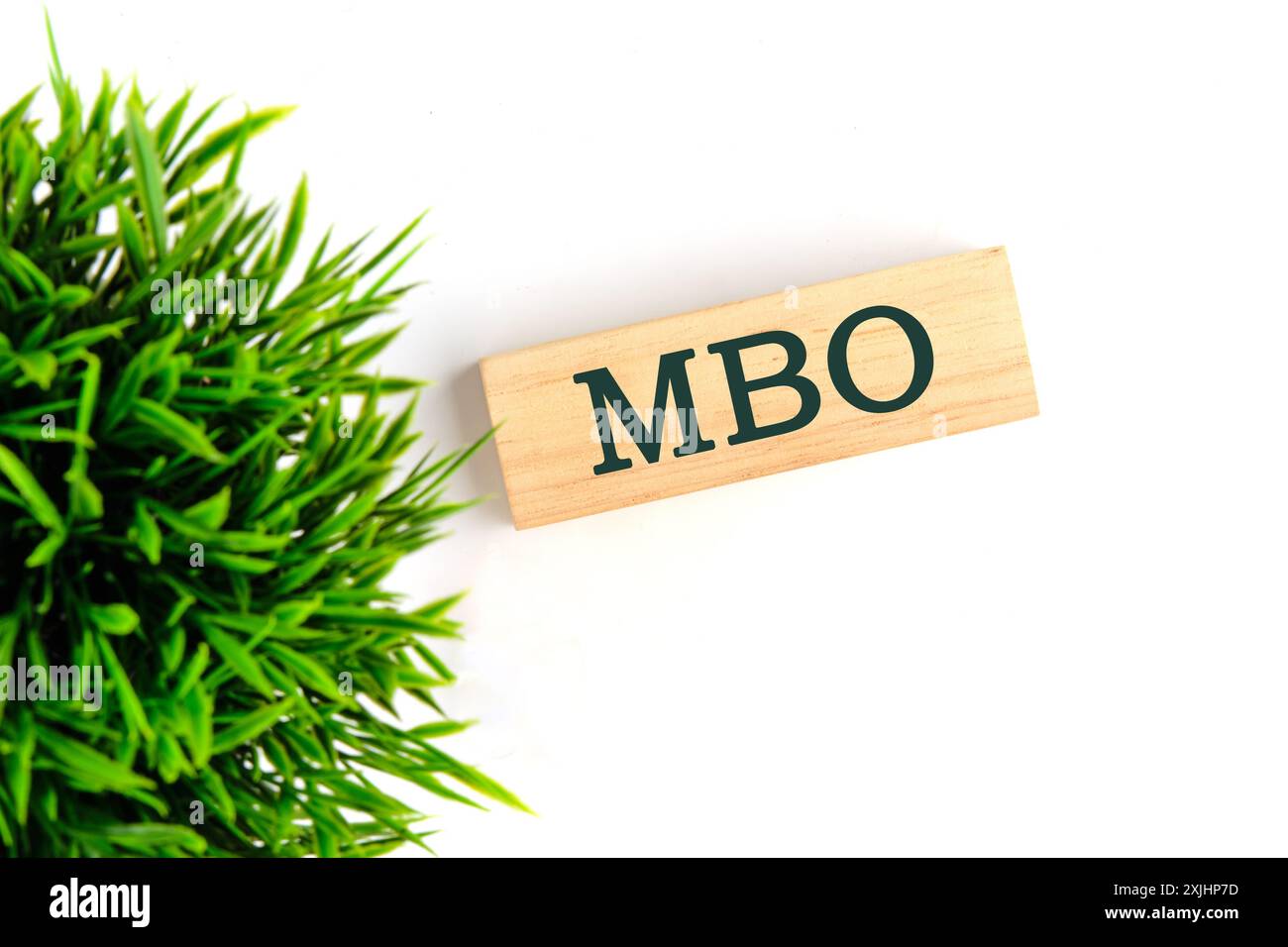 Management by Objectives MBO written on wooden blocks on a white ...