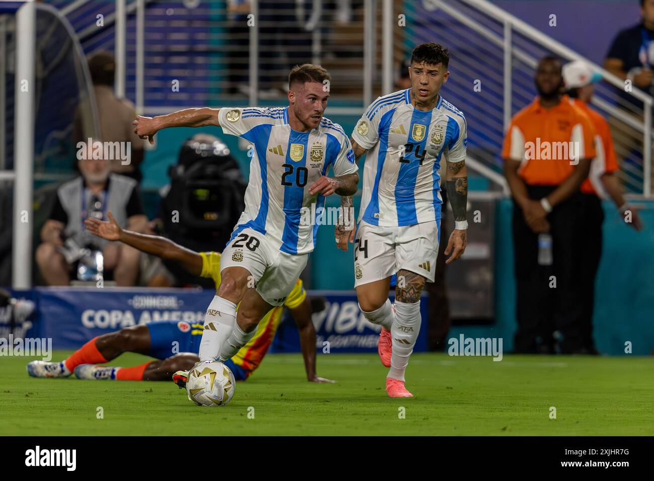 Miami, USA, 14th July, Conmebol Copa America Final 2024, Argentina v Colombia, Hard Rock Stadium ...