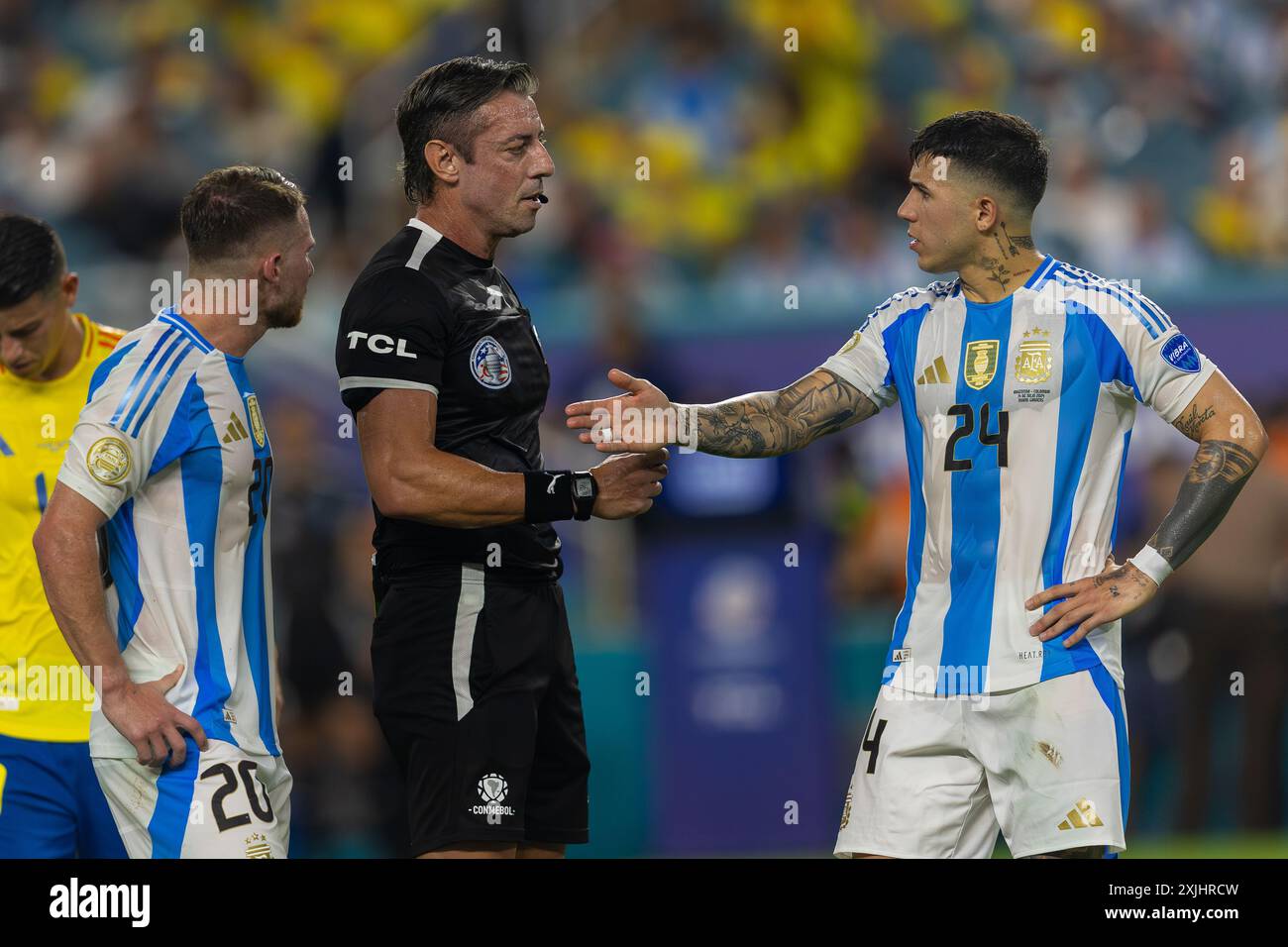 Miami, USA, 14th July, Conmebol Copa America Final 2024, Argentina v Colombia, Hard Rock Stadium ...