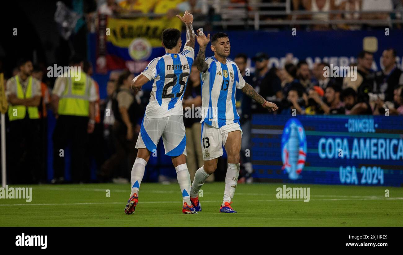 Miami, USA, 14th July, Conmebol Copa America Final 2024, Argentina v Colombia, Hard Rock Stadium ...