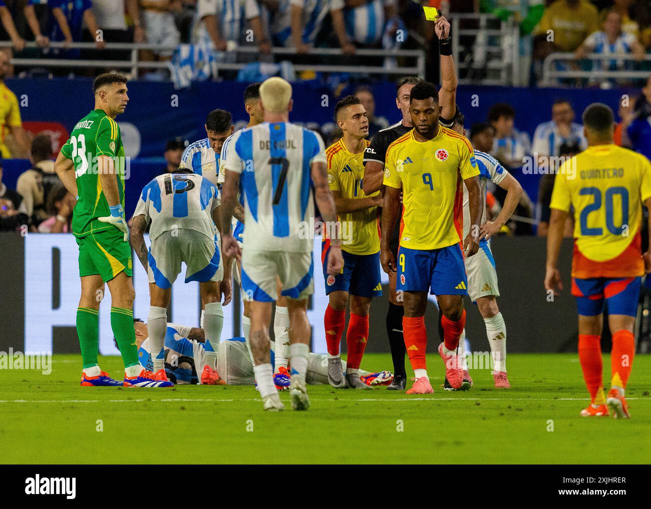 Miami, USA, 14th July, Conmebol Copa America Final 2024, Argentina v Colombia, Hard Rock Stadium ...