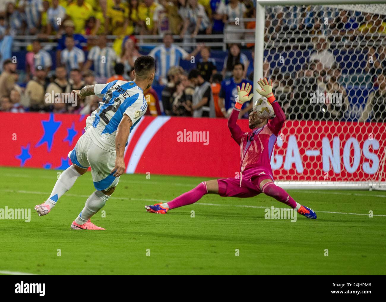 Miami, USA, 14th July 2024, Martinez scoring at the Argentina v ...