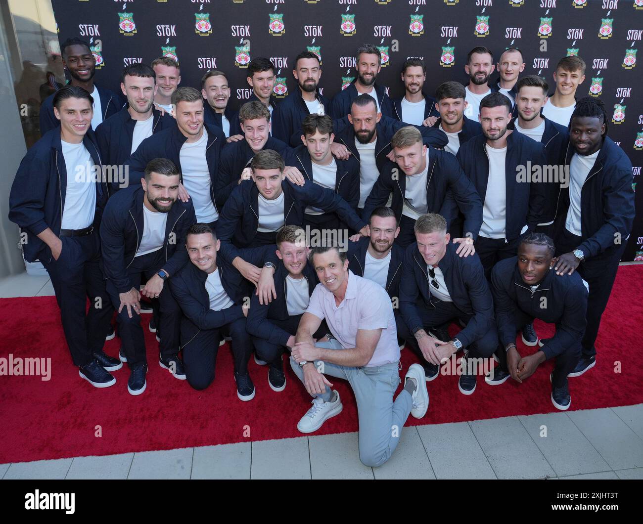 (L-R) Wrexham AFC Men's Team - George Dobson, Arthur Okonkwo, Elliot ...