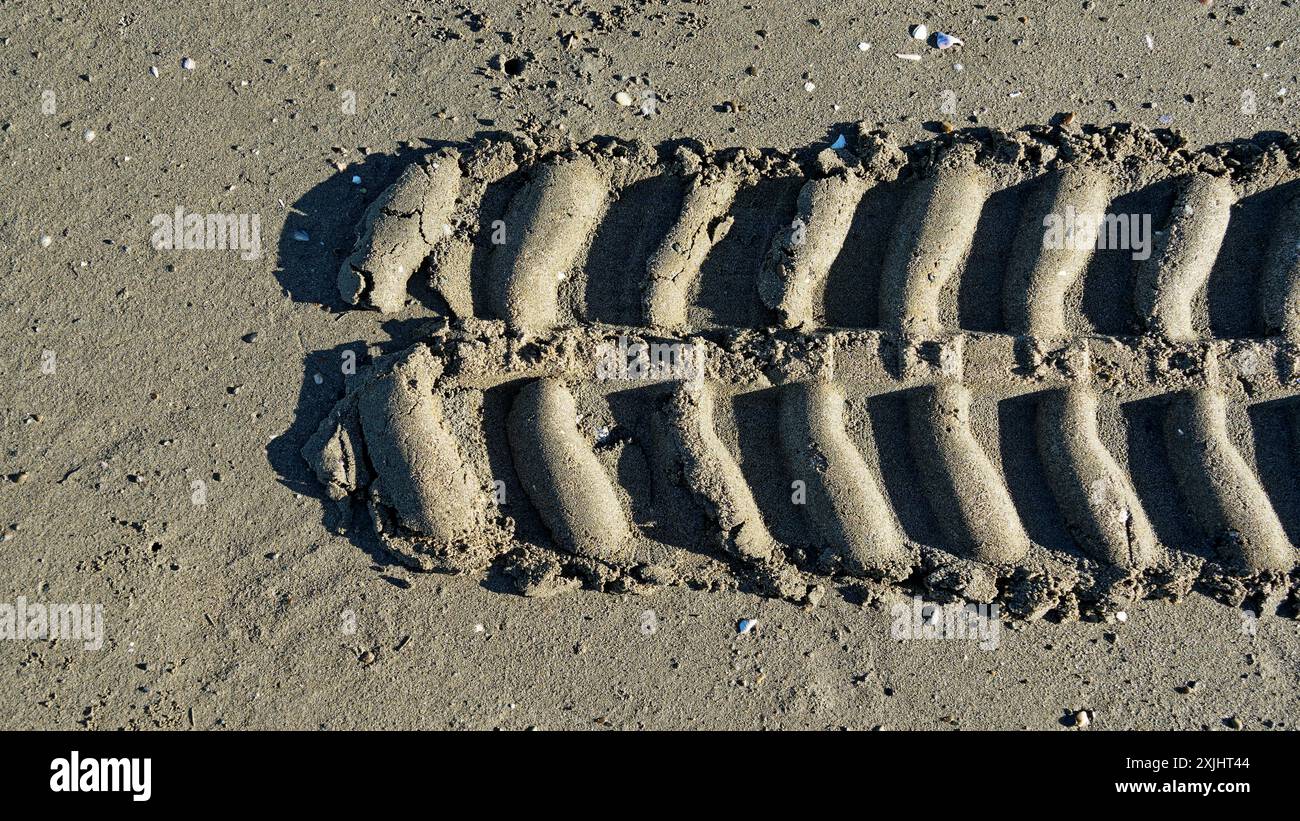 The end of the track. Four wheel drive quad bike track coming to an end ...