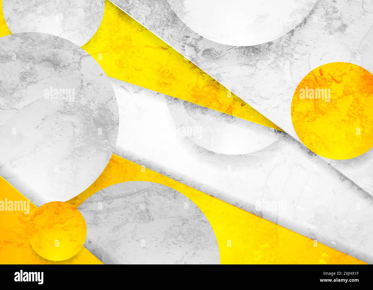 Light grey and yellow grunge abstract background with circles. Vector ...