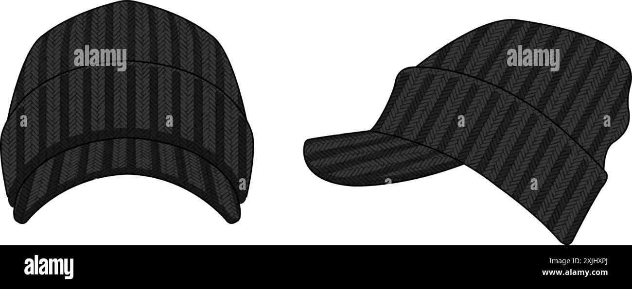 Knit cap ( casquette ) template vector illustration Stock Vector Image ...