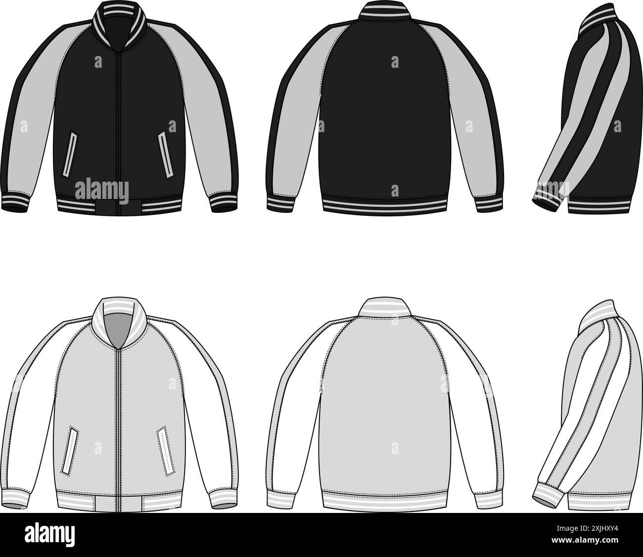 Satin baseball jacket ( satin college jacket ) vector template ...