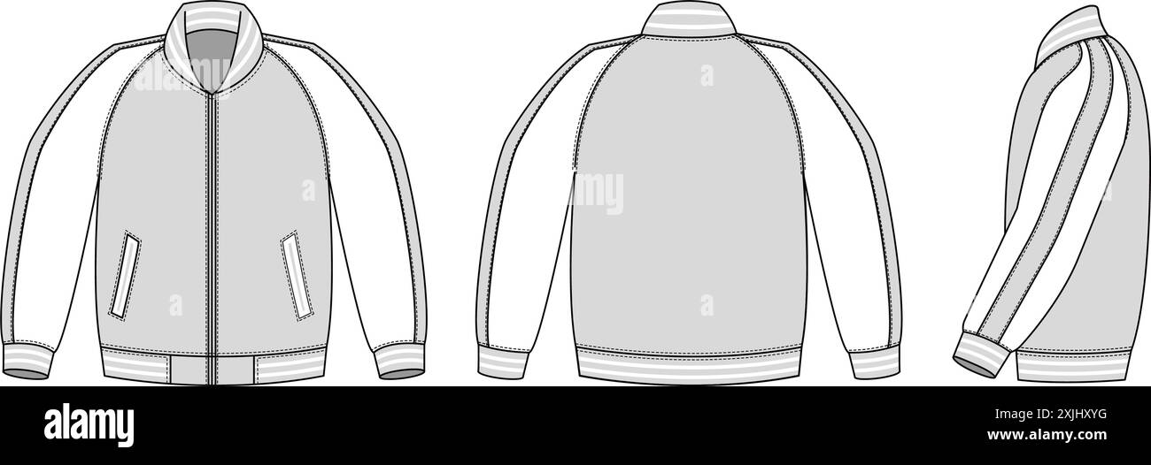 Satin baseball jacket ( satin college jacket ) vector template ...