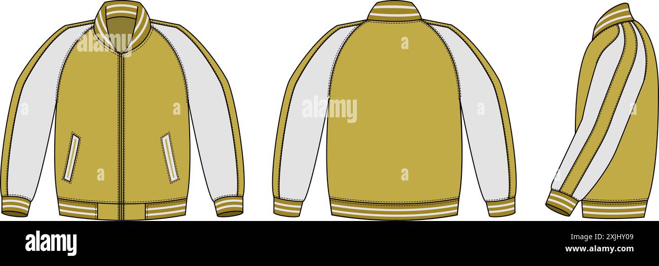 Satin baseball jacket ( satin college jacket ) vector template ...