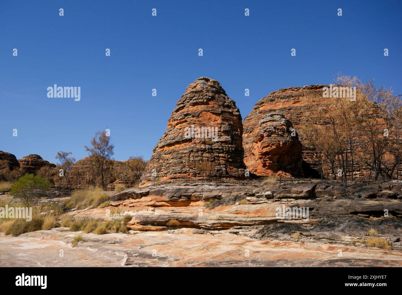 Beehive domes in the Bungle Bungle ranges (Purnululu), Western ...