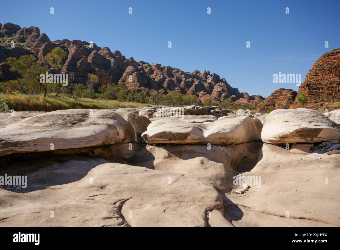 Picanniny structure surrounded by beehive domes in the Bungle Bungle ...