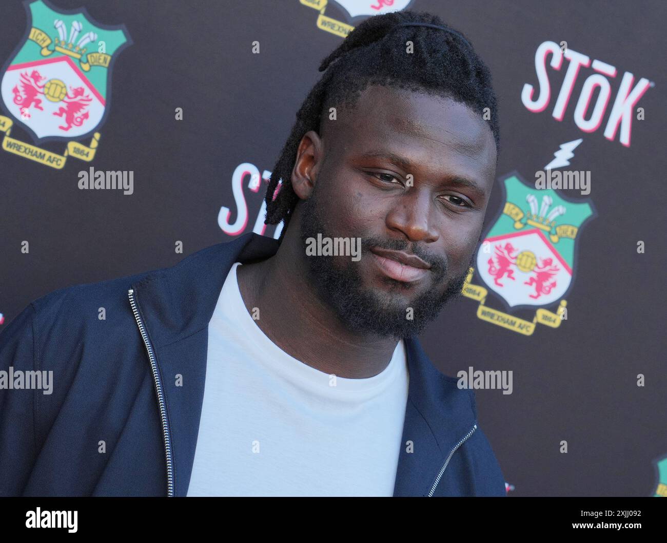 Los Angeles, USA. 18th July, 2024. Jacob Mendy arrives at the Wrexham ...