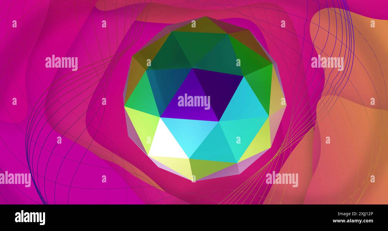 Abstract data visualization animation over hi-res stock photography and ...