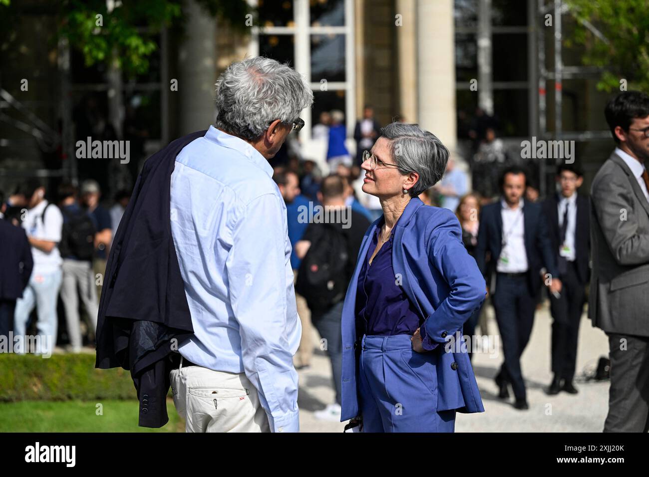 Paris, France. 18th July, 2024. Sandrine Rousseau and Eric Coquerel ...