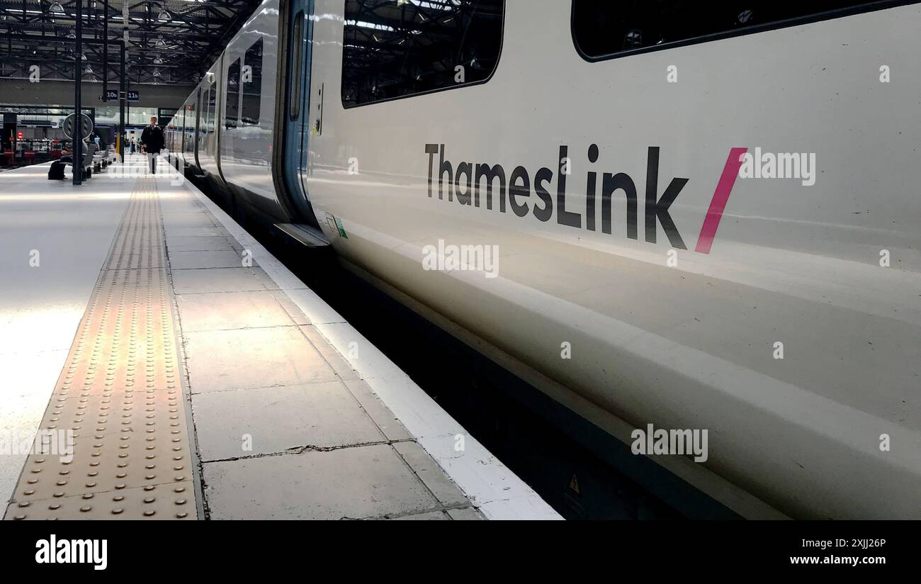 File photo dated 2/8/2019 of a ThamesLink train at Kings Cross station ...