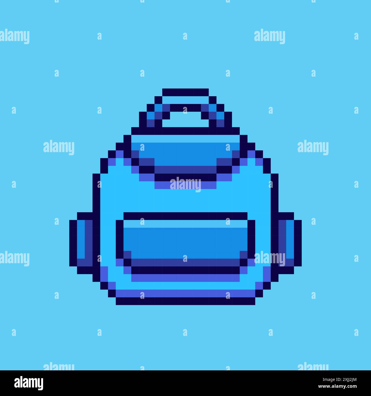 Vector Illustration of school bag with Pixel Art Design, perfect for ...