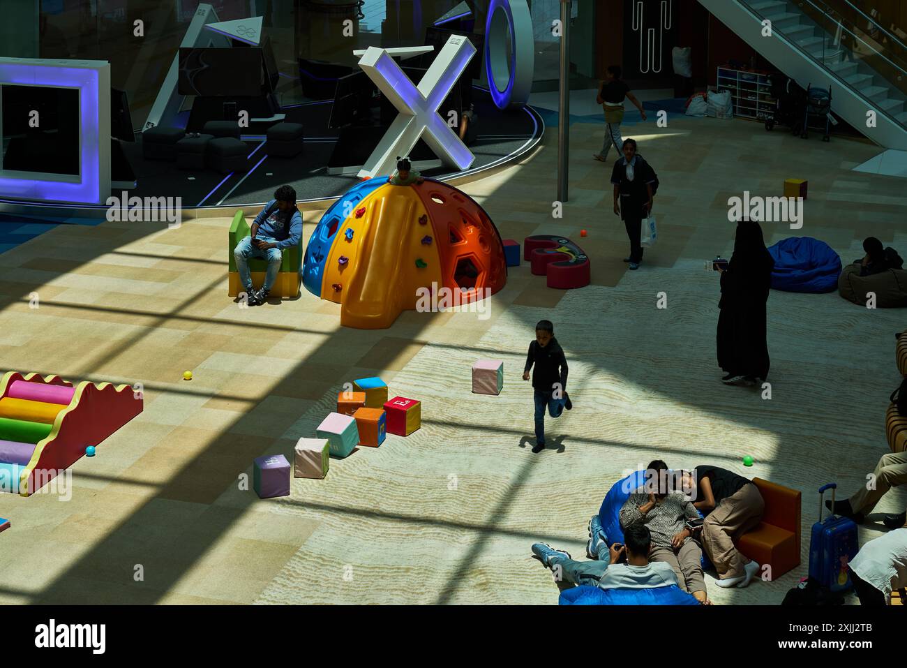 Kids at area at the Bahrain International Airport Stock Photo - Alamy
