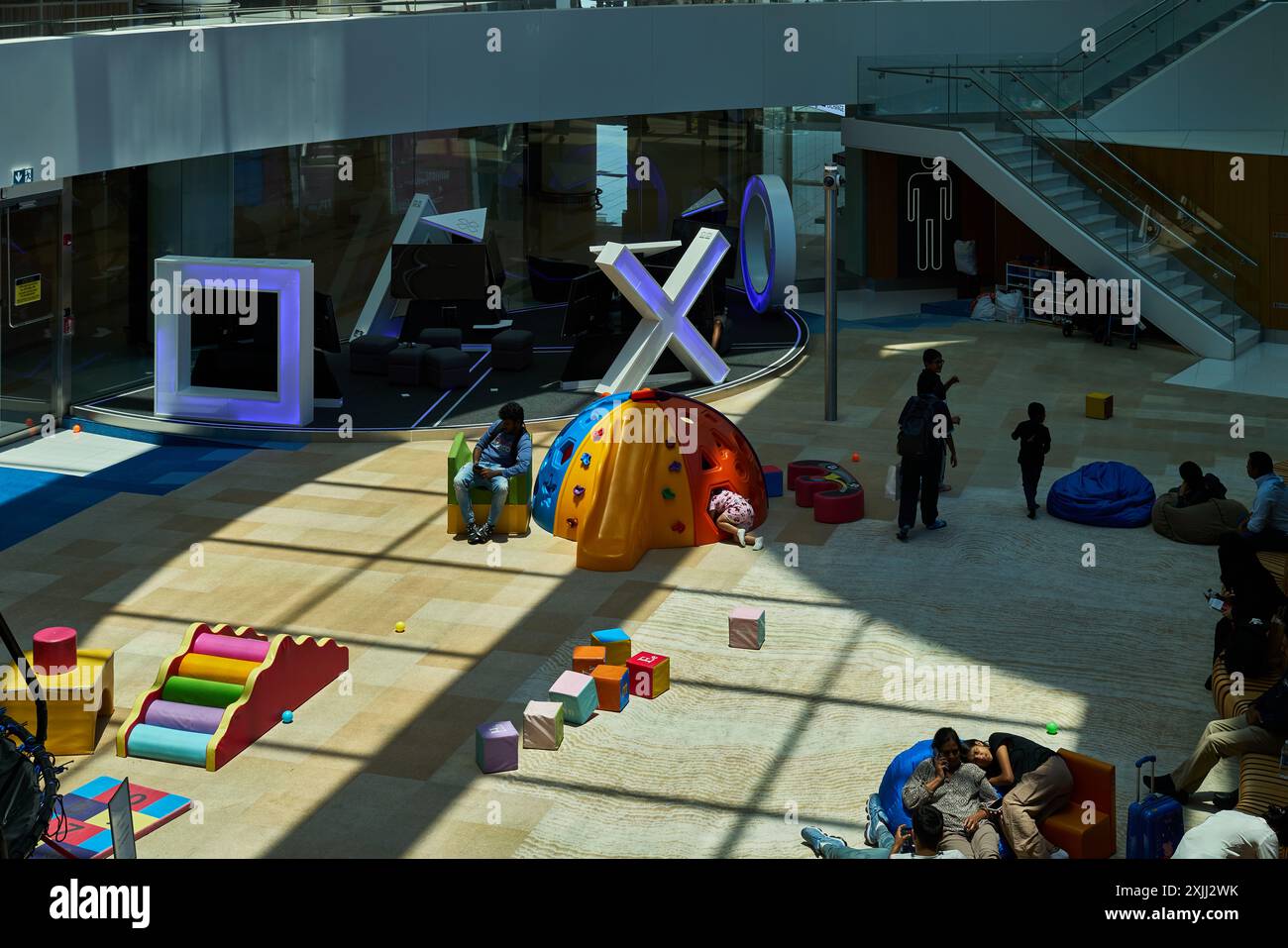 Kids at area at the Bahrain International Airport Stock Photo - Alamy