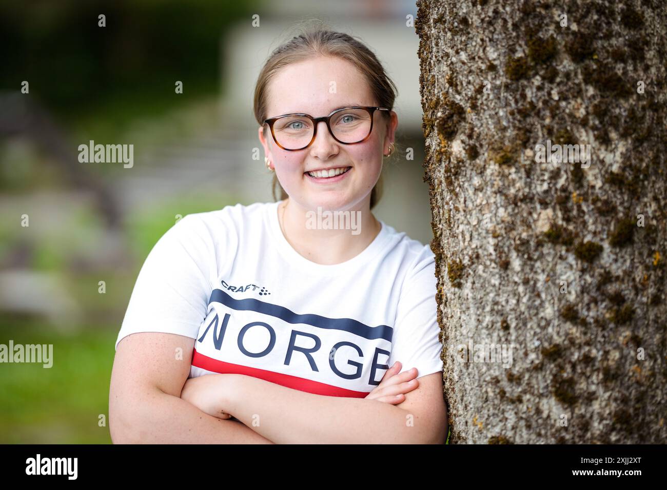 Oslo 20240718. Synnøve Berg from the national shooting team during a ...