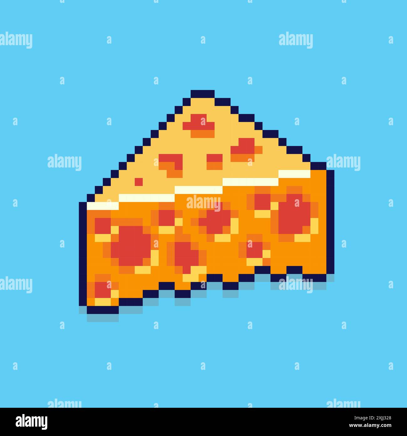 Vector Illustration of cheese with Pixel Art Design, perfect for game ...