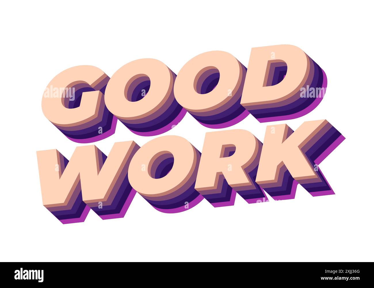 Good work. Text effect design in 3D style with good colors Stock Vector ...
