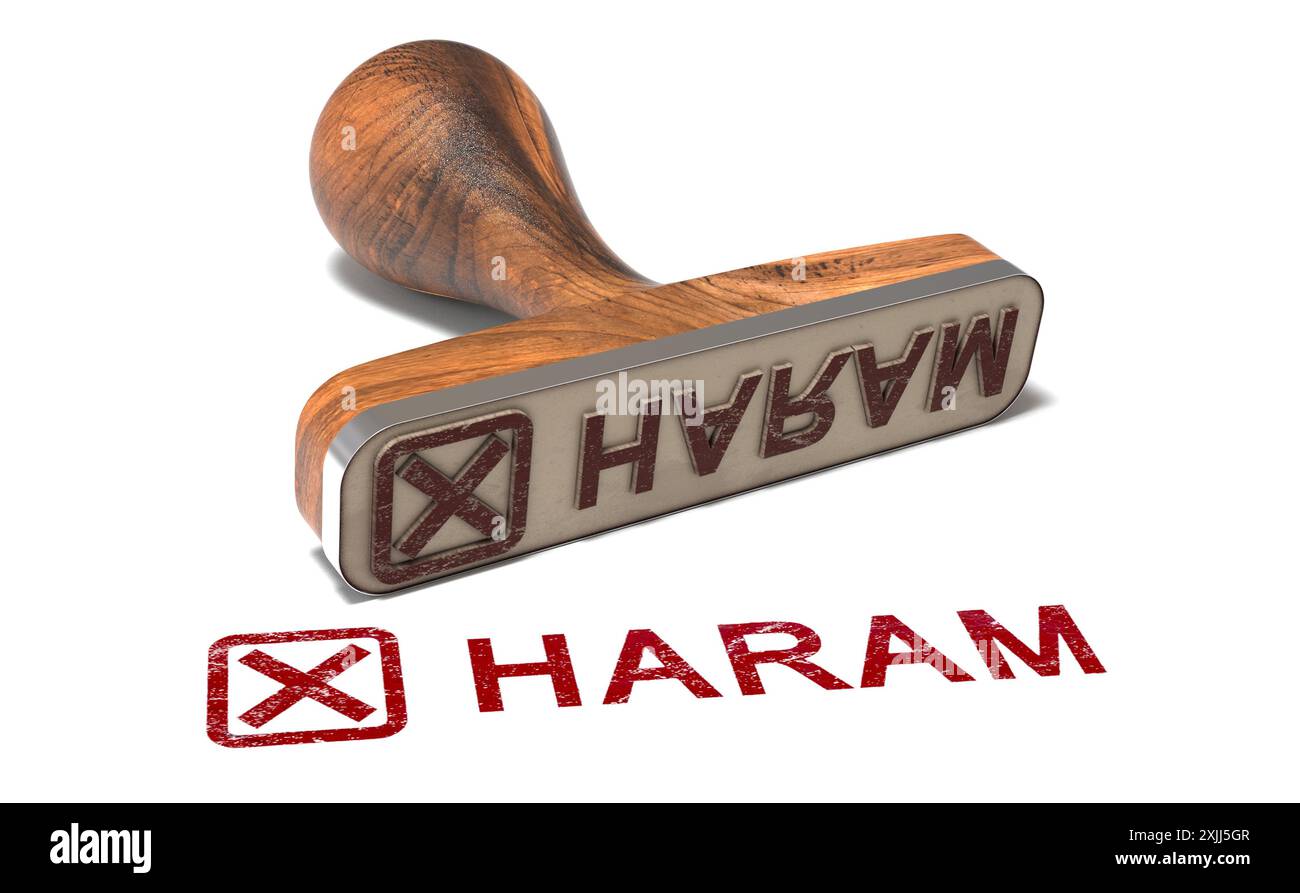 Rubber stamp with the word Halal over white background, Islamic law and ...