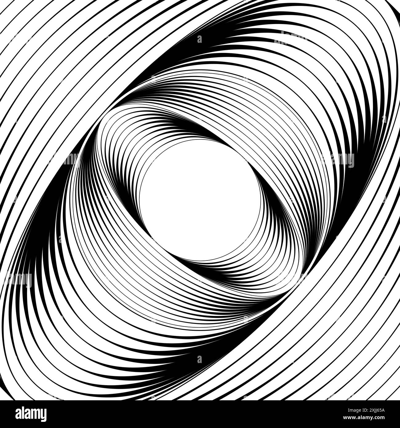 Ovals optical illusion. Magic holes background. Black and white ...