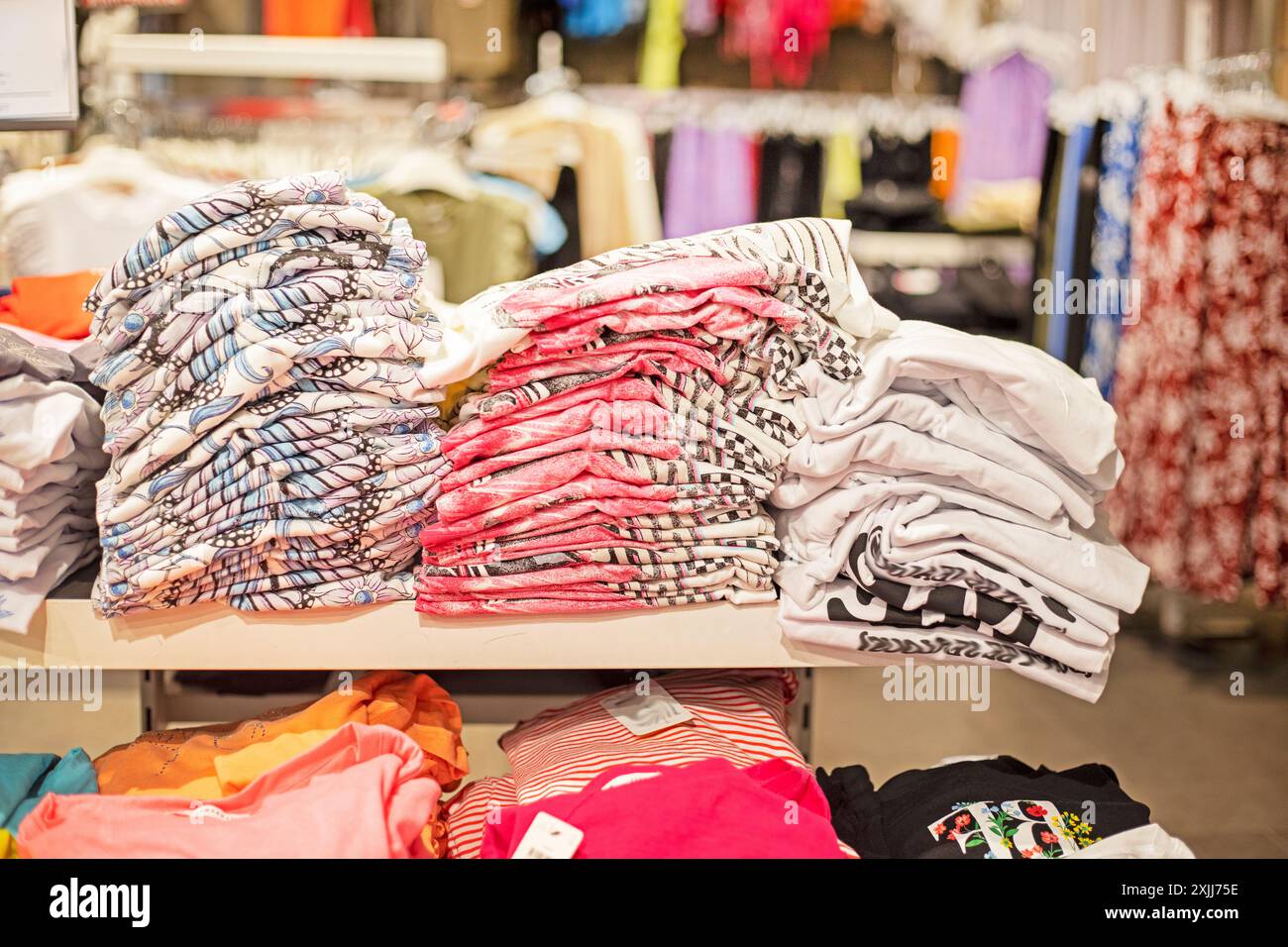 sportswear on a hanger in a sports store. Healthy lifestyle Stock Photo ...