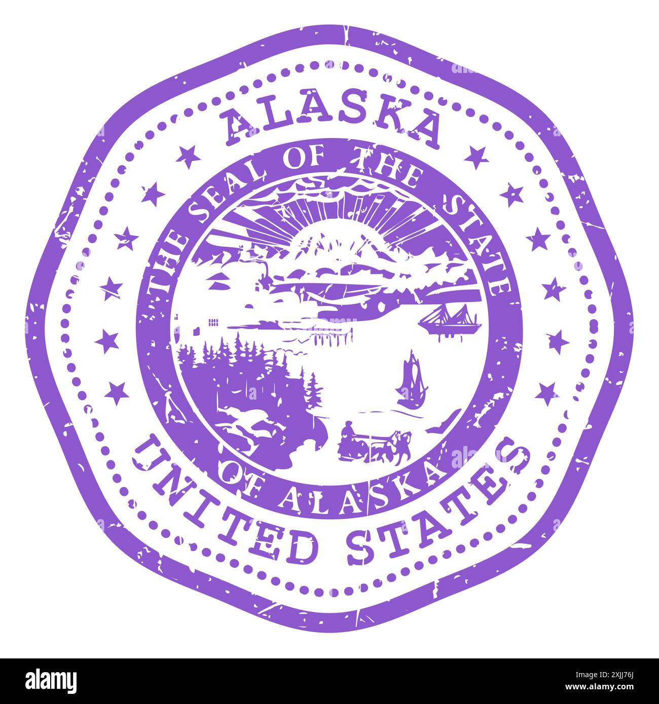 Alaska emblem Stock Vector Images - Alamy