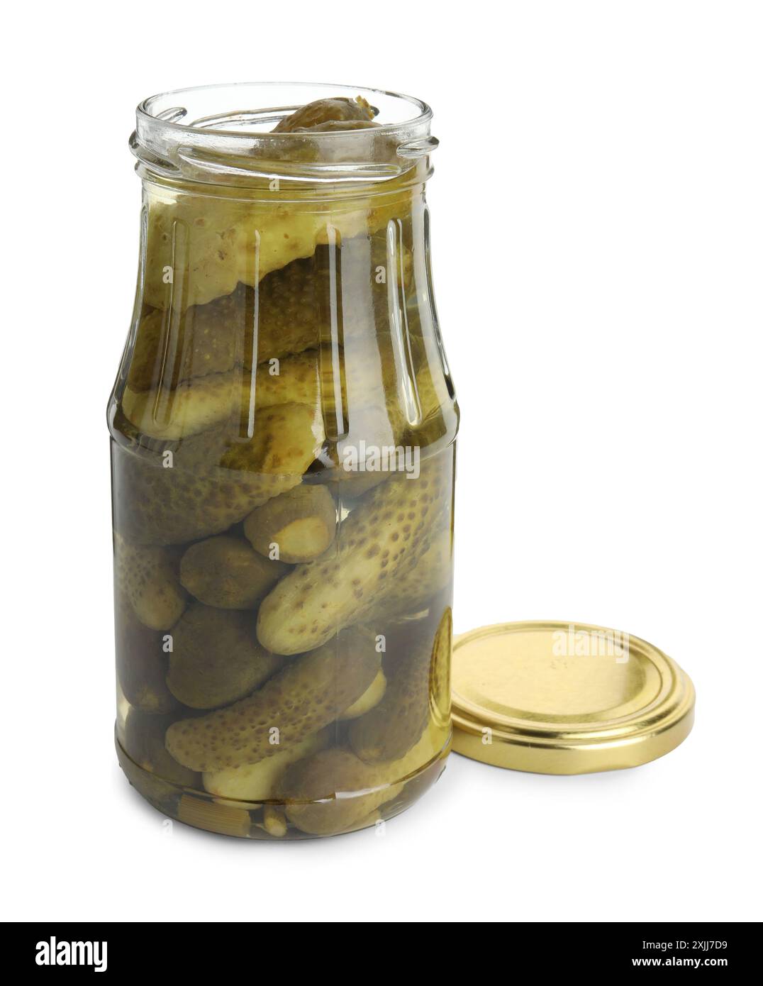 Delicious pickled cucumbers on Cut Out Stock Images & Pictures - Alamy