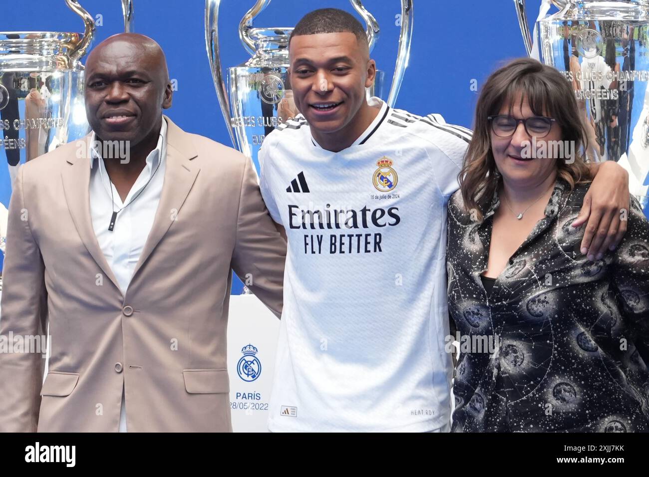 Kylian Mbappé during his presentation as a new player of Real Madrid CF ...