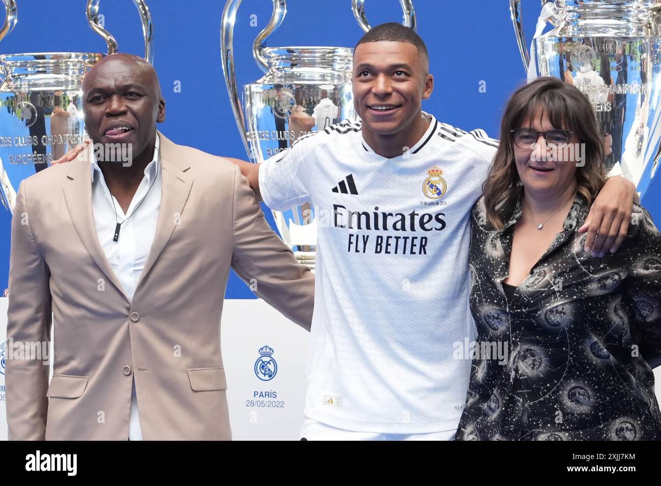 Kylian Mbappé during his presentation as a new player of Real Madrid CF ...