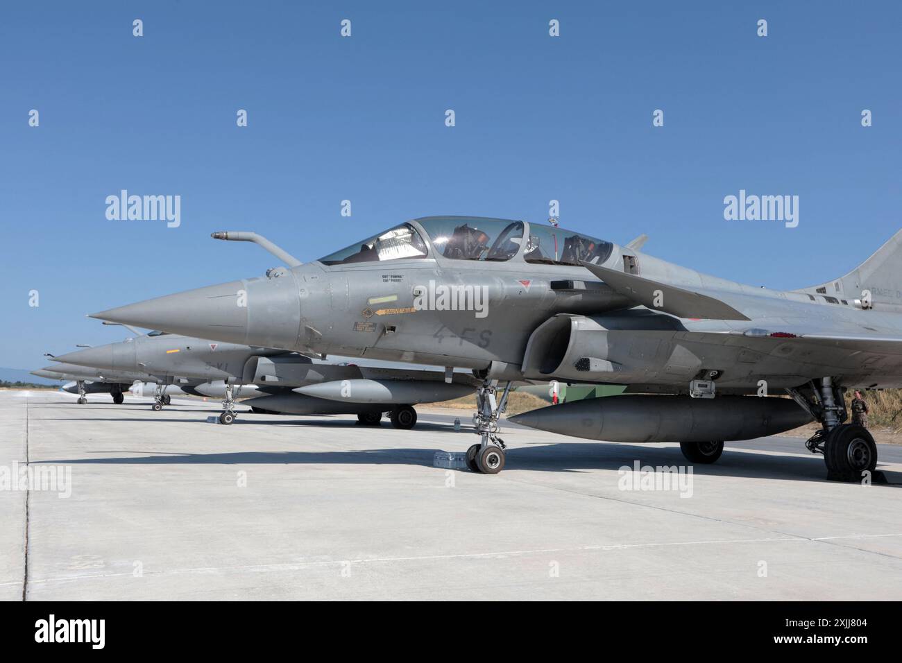 Orange, France. 18th July, 2024. Recreation of the 5th fighter wing and ...