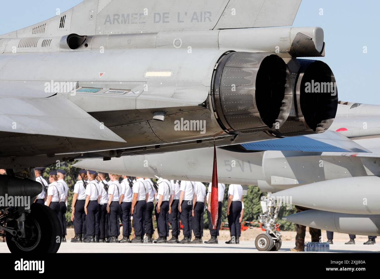 Orange, France. 18th July, 2024. Recreation of the 5th fighter wing and ...