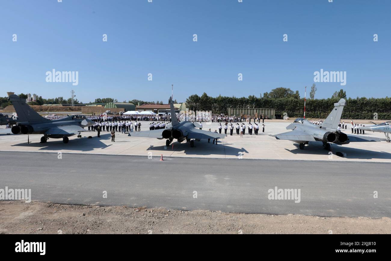 Orange, France. 18th July, 2024. Recreation of the 5th fighter wing and ...