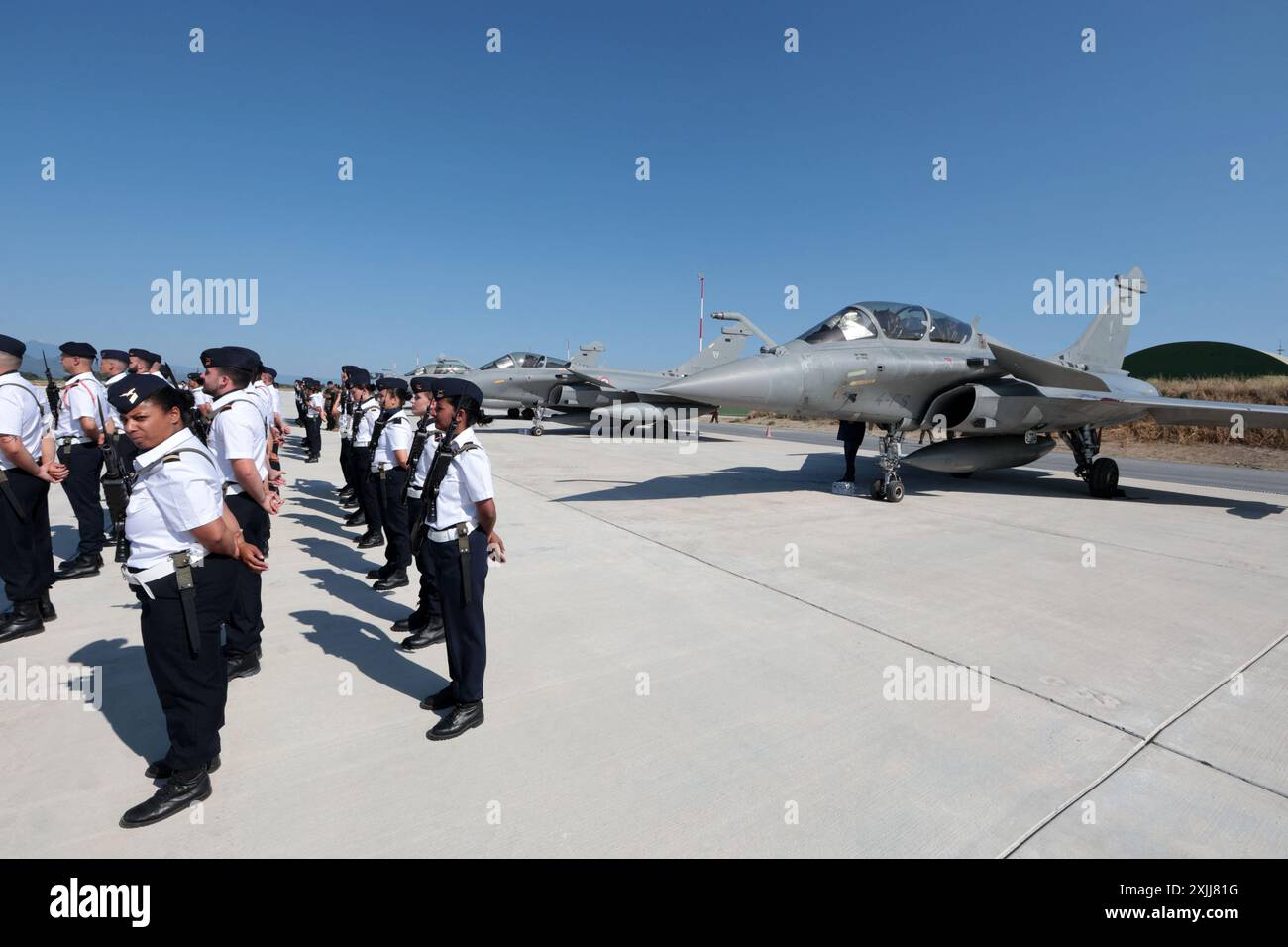 Orange, France. 18th July, 2024. Recreation of the 5th fighter wing and ...