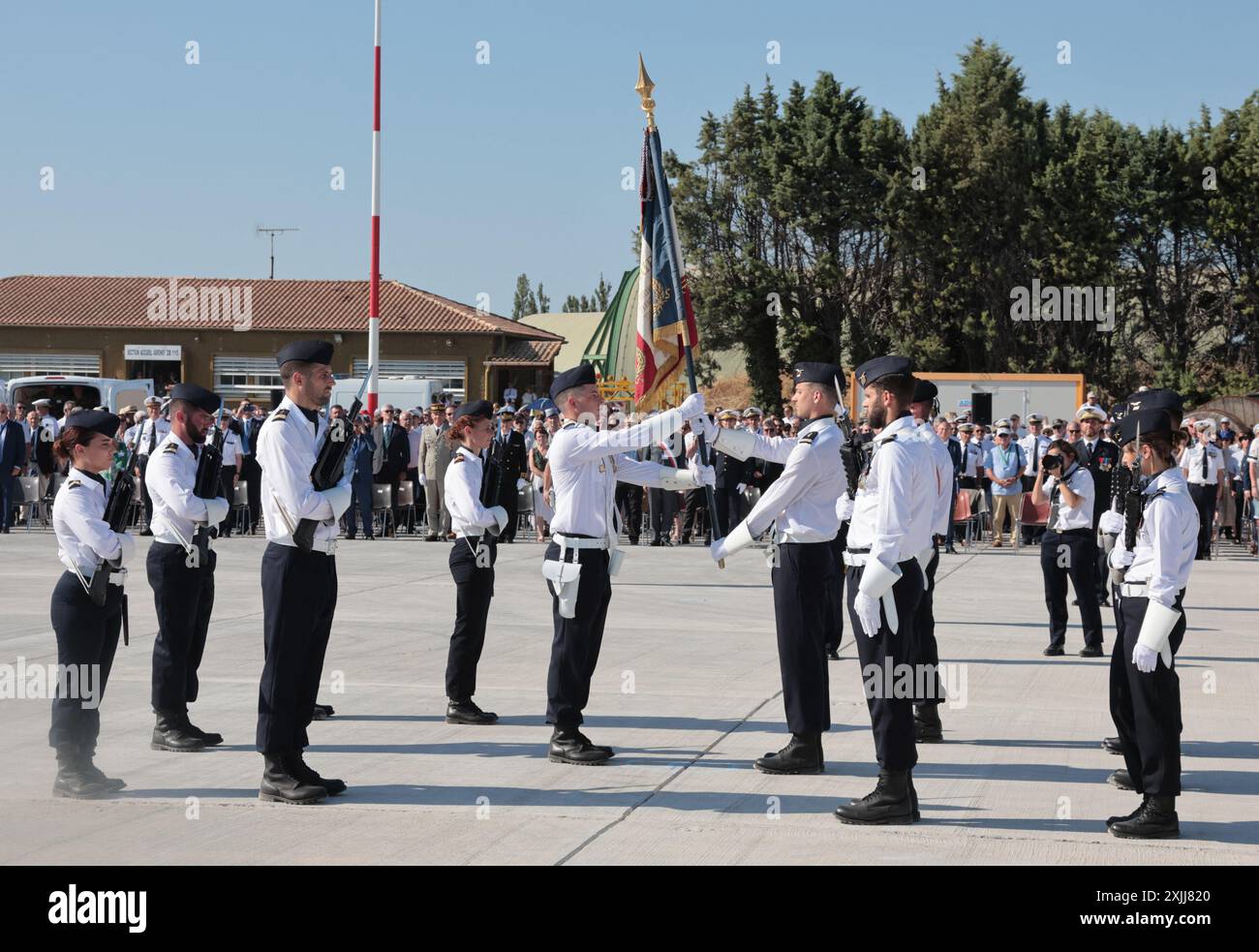 Orange, France. 18th July, 2024. Recreation of the 5th fighter wing and ...