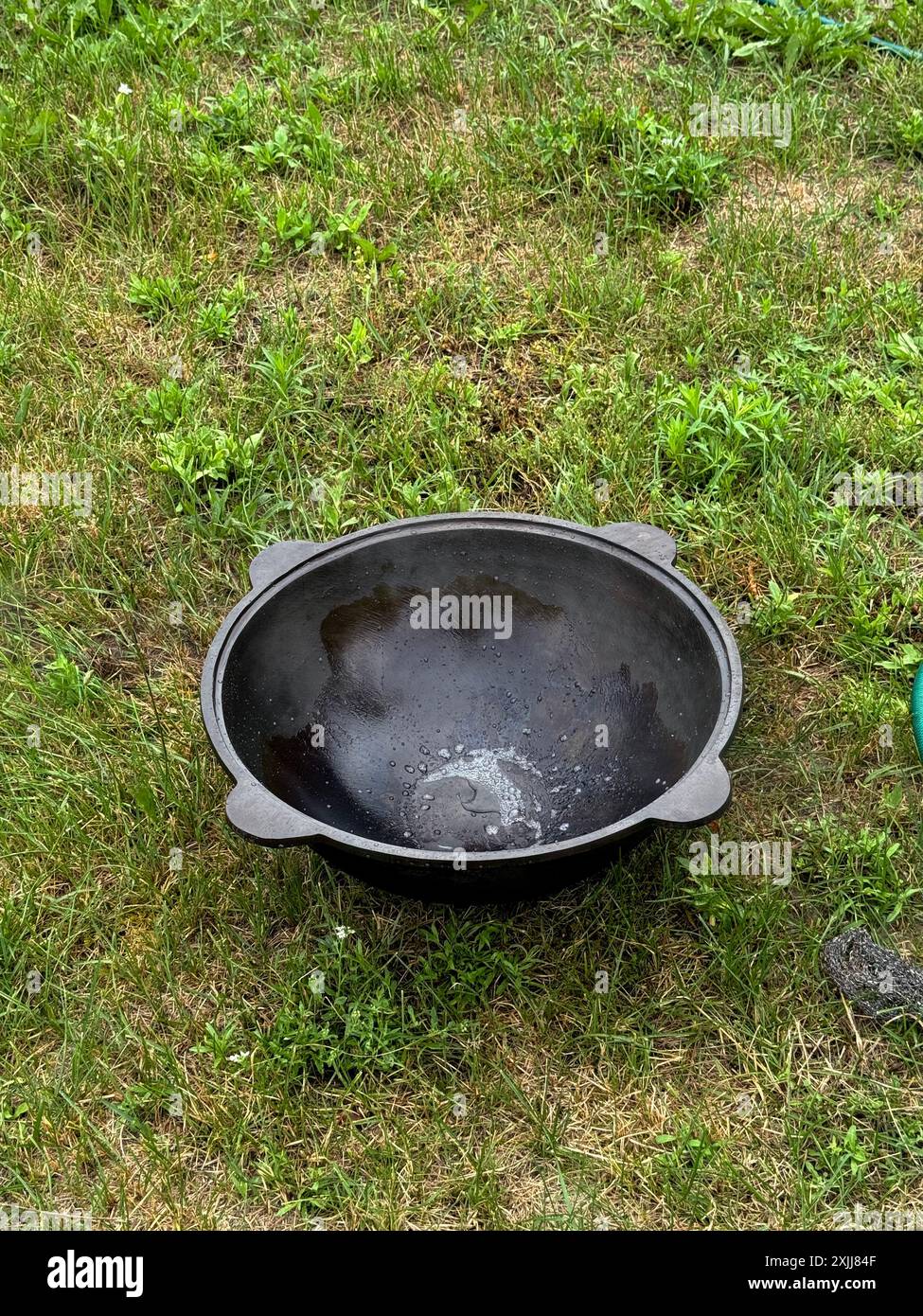 Empty cauldron on grass hi-res stock photography and images - Alamy