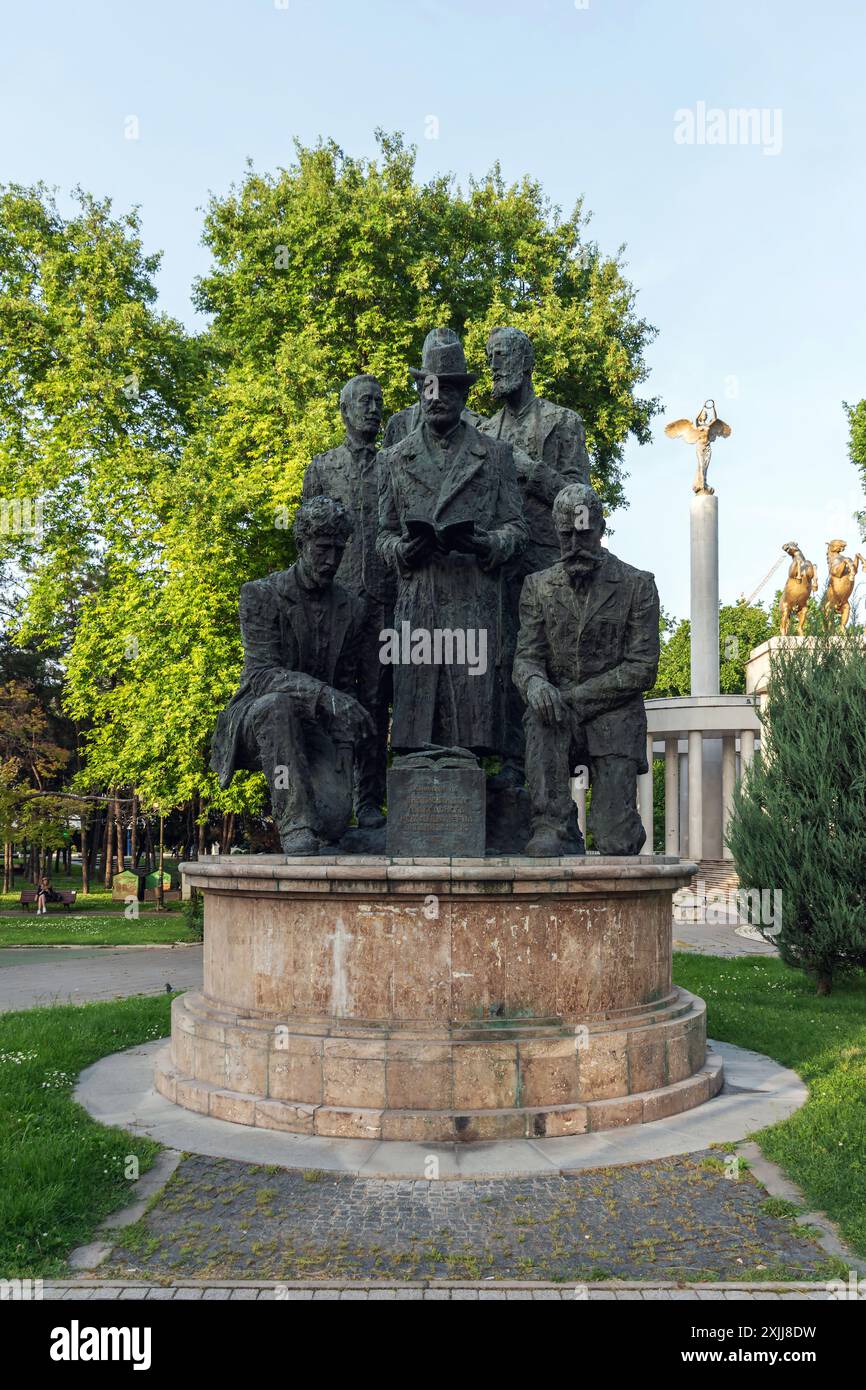 Monument to the founders of VMRO (Internal Macedonian Revolutionary ...