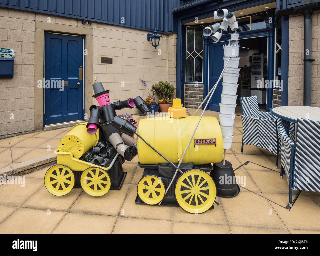 Stephenson's rocket train at DCC Concepts in Settle.Train on show at ...