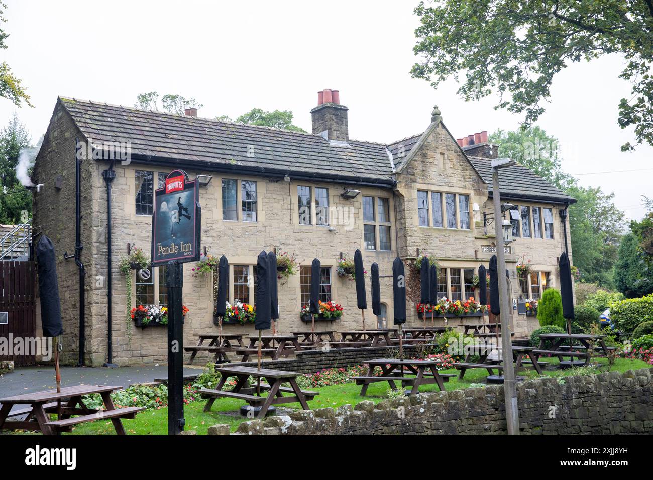 Pendle Hill Inn, the village of Barley in Lancashire, offers ales ...