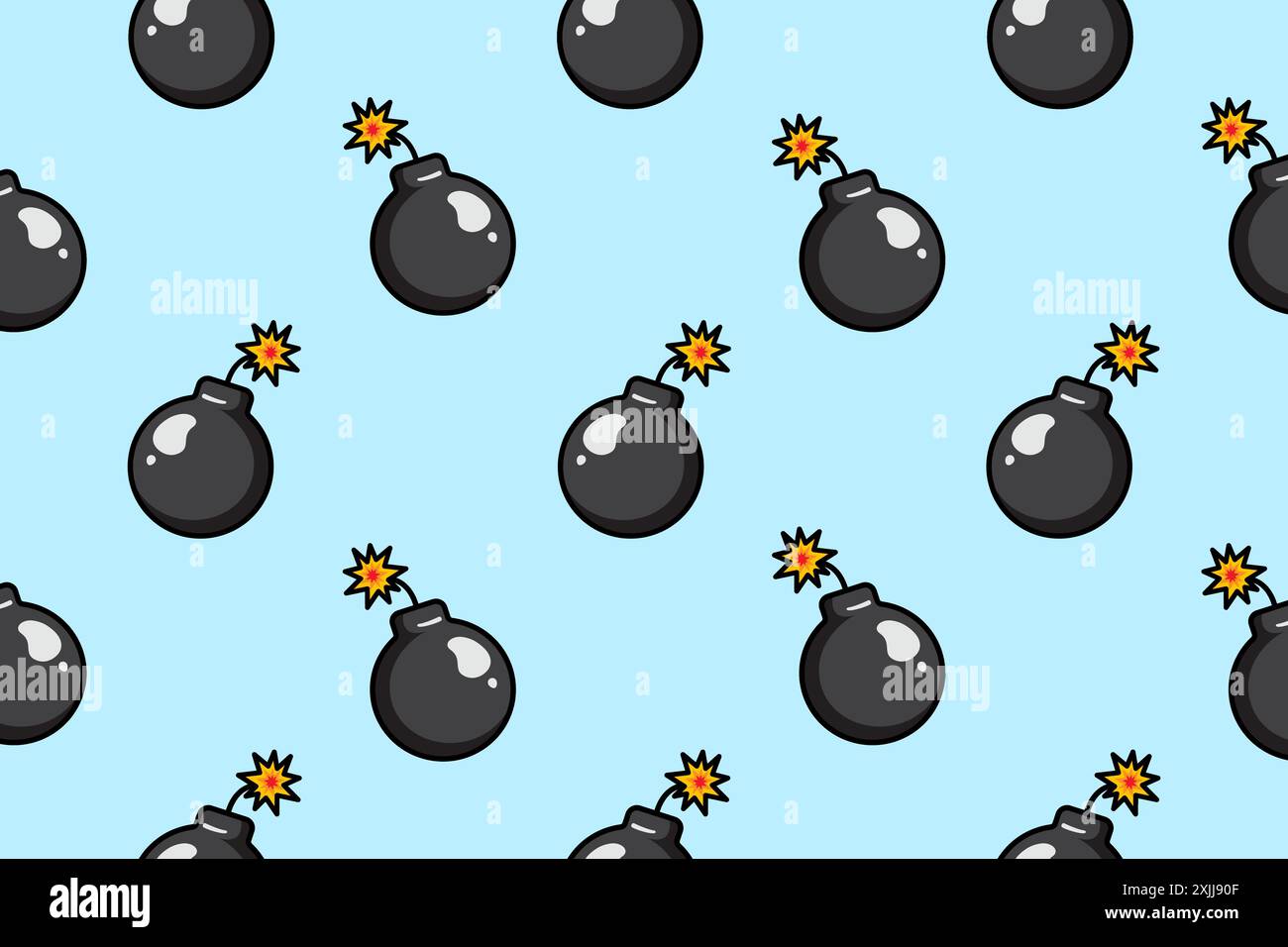 Cartoon bomb. Seamless vector pattern Stock Vector Image & Art - Alamy