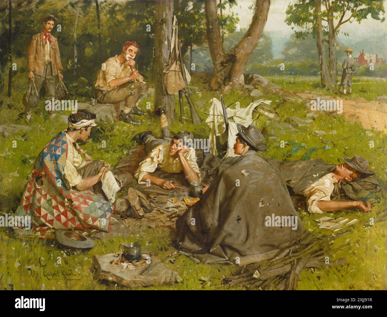 Nearing the End painting by William Gilbert Gaul Stock Photo - Alamy