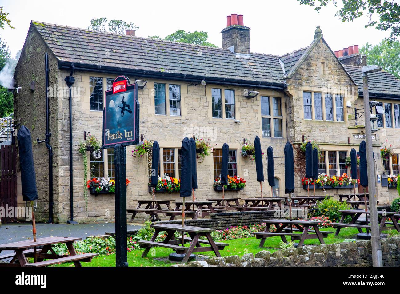 Pendle Hill Inn, the village of Barley in Lancashire, offers ales ...