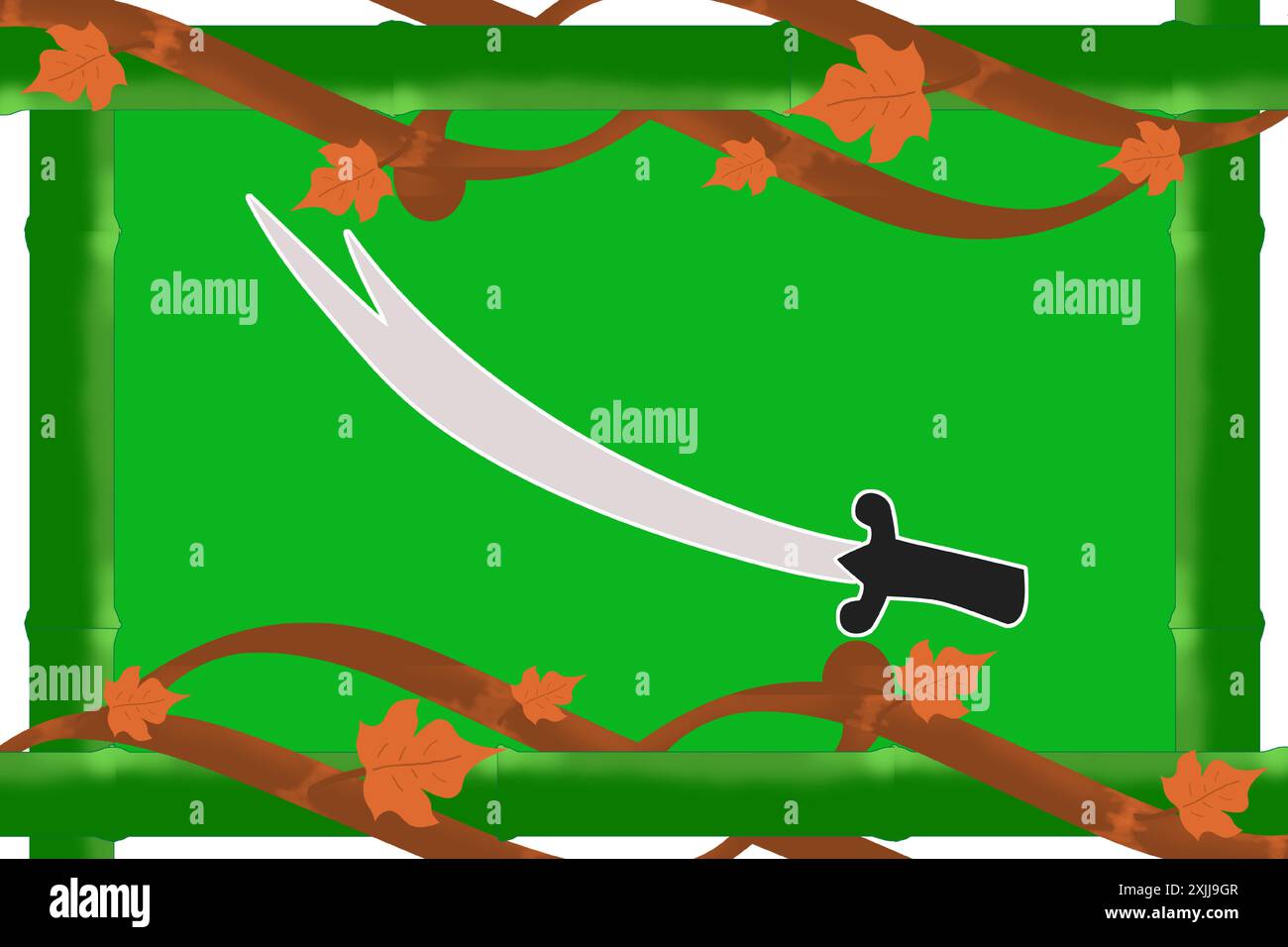 Frame in bamboo vector vectors hi-res stock photography and images - Alamy