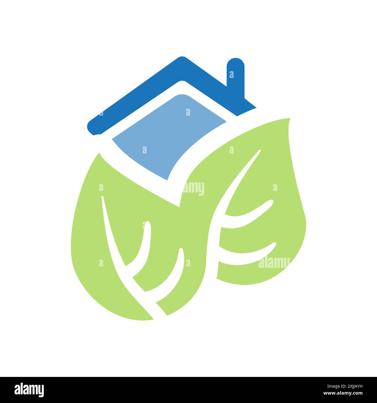 Modern Style Green and Blue Eco House, Smart Home Concept Design ...