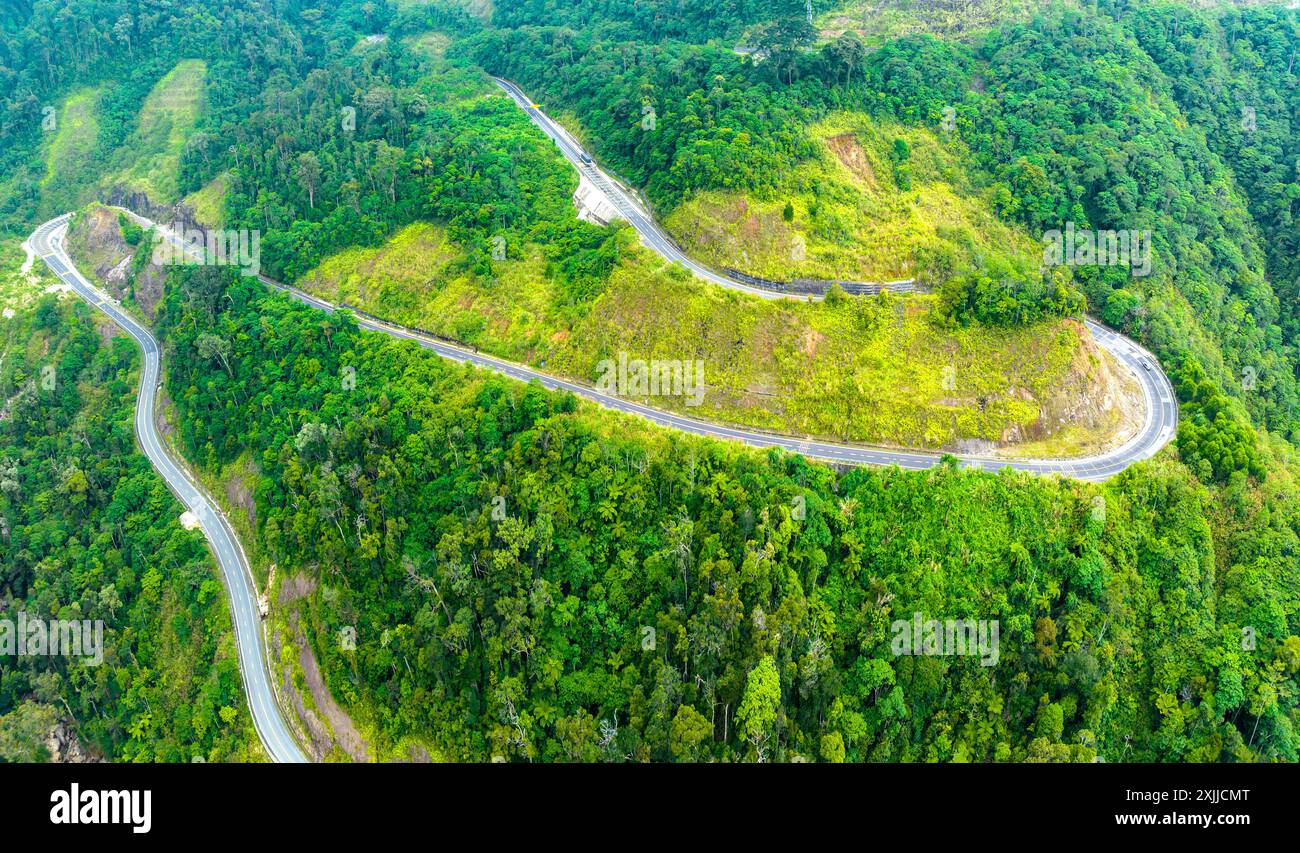 Khanh Le Pass seen from above is beautiful and majestic. This is the ...