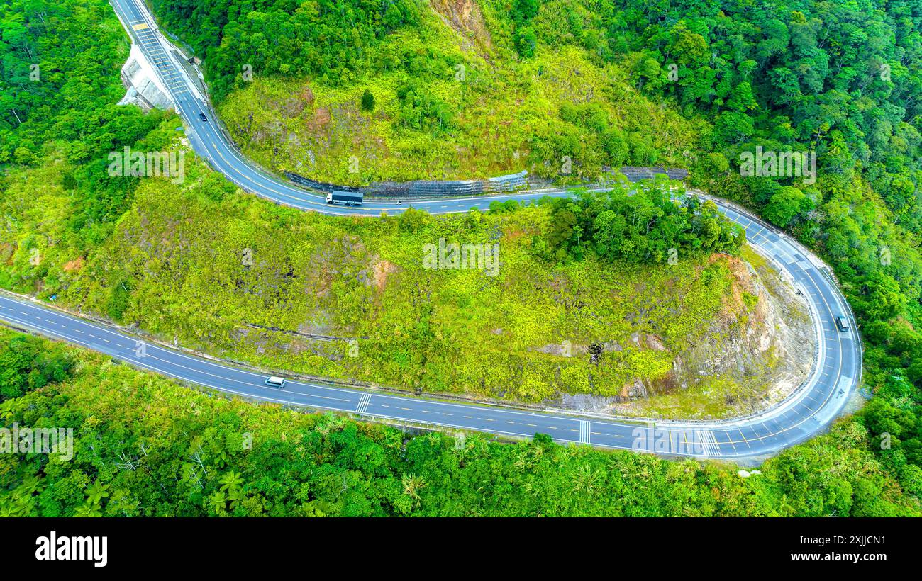 Khanh Le Pass seen from above is beautiful and majestic. This is the ...