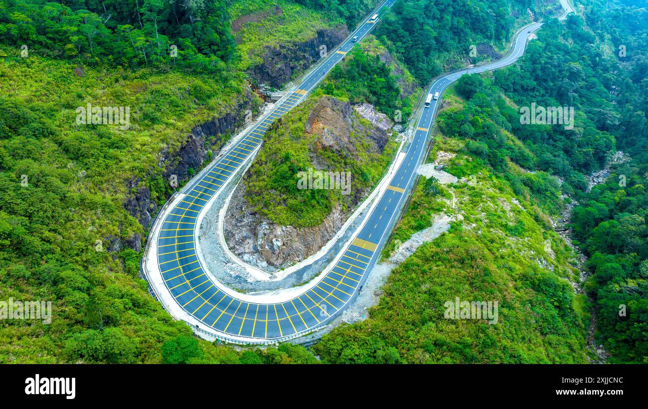 Khanh Le Pass seen from above is beautiful and majestic. This is the ...