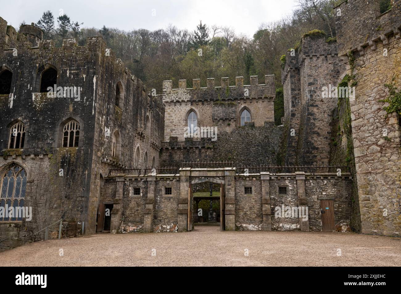 Gwrych Castle , Abergele, North Wales. A ruined country house now being ...